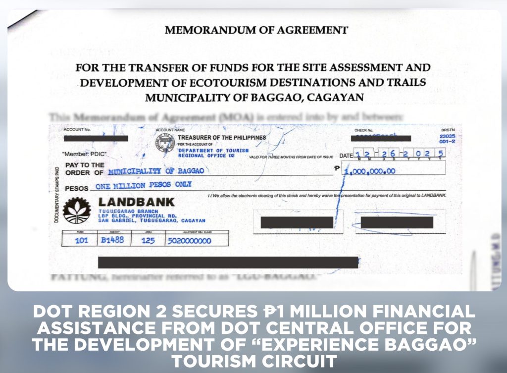 DOT Region 02 Secures ₱1 Million Financial Assistance from DOT Central ...